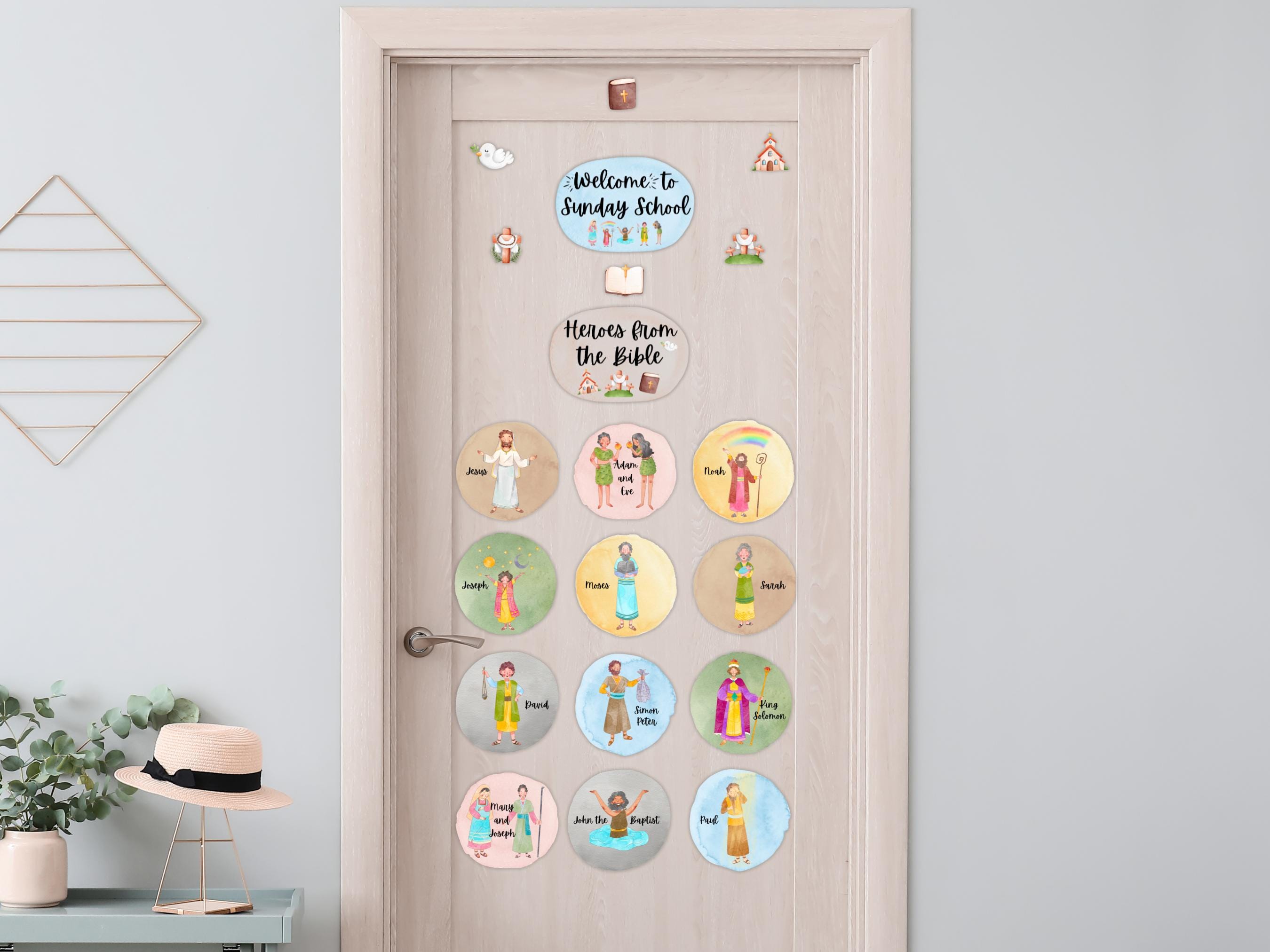 Sunday School Decorations, Christian Bulletin Board, Bible Heroes ...