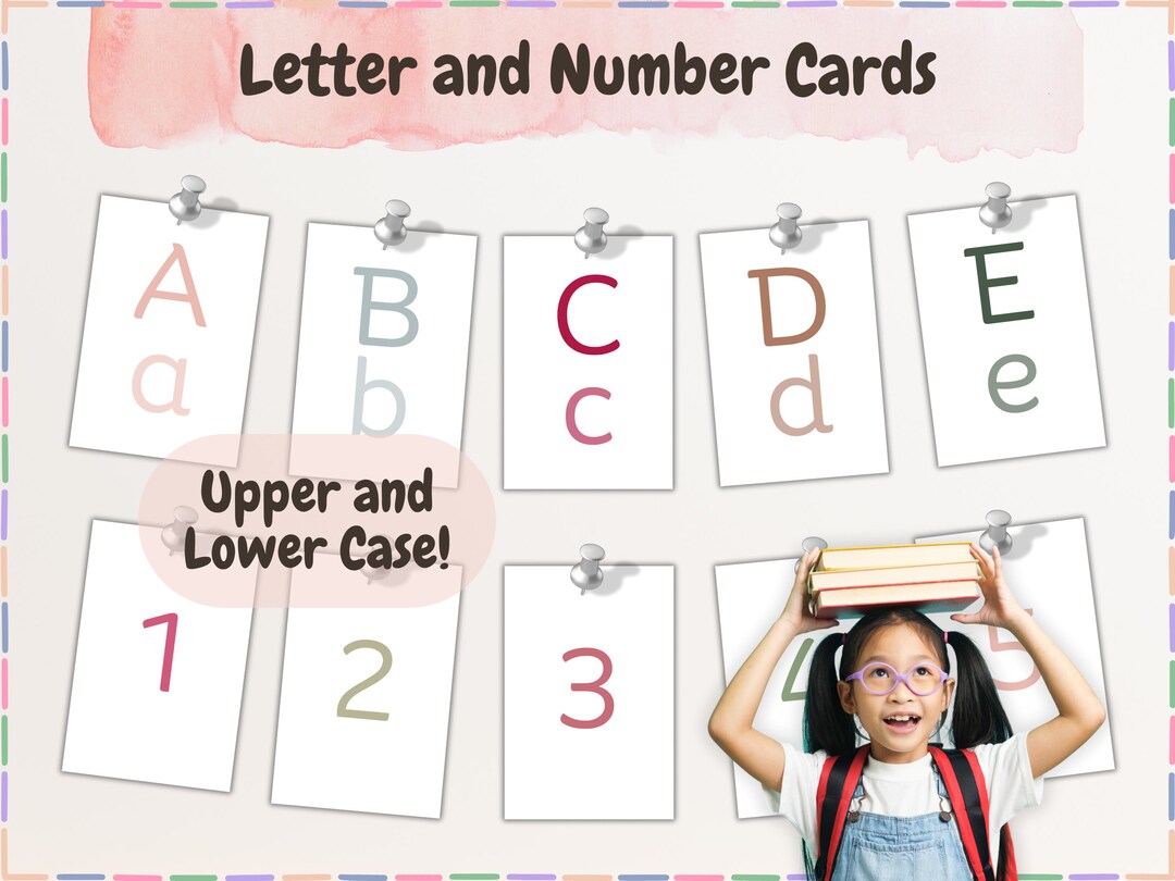 Learning Letters and Numbers, Alphabet Flashcards, ABC 123 Cards ...