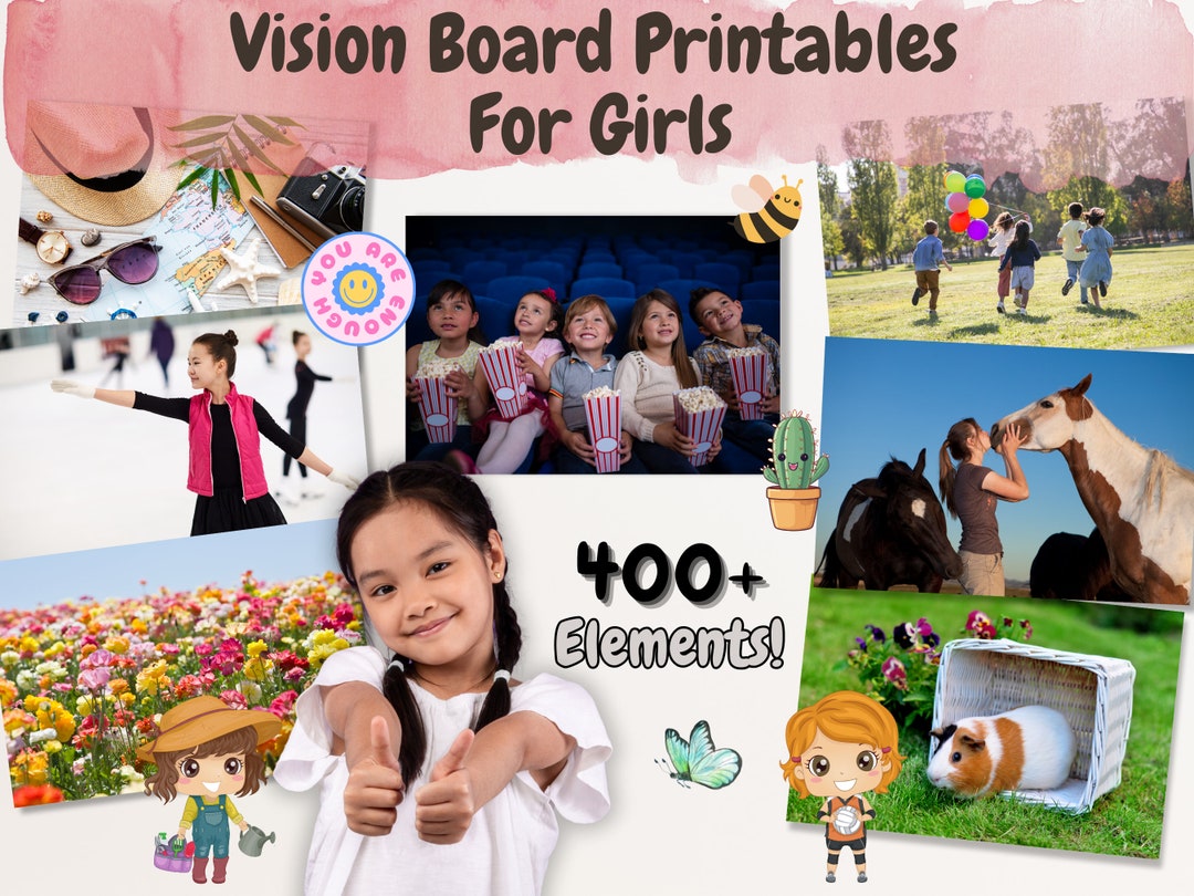 Girls Vision Board Kit, Kids Dream Board, Mood Board, Sleepover ...