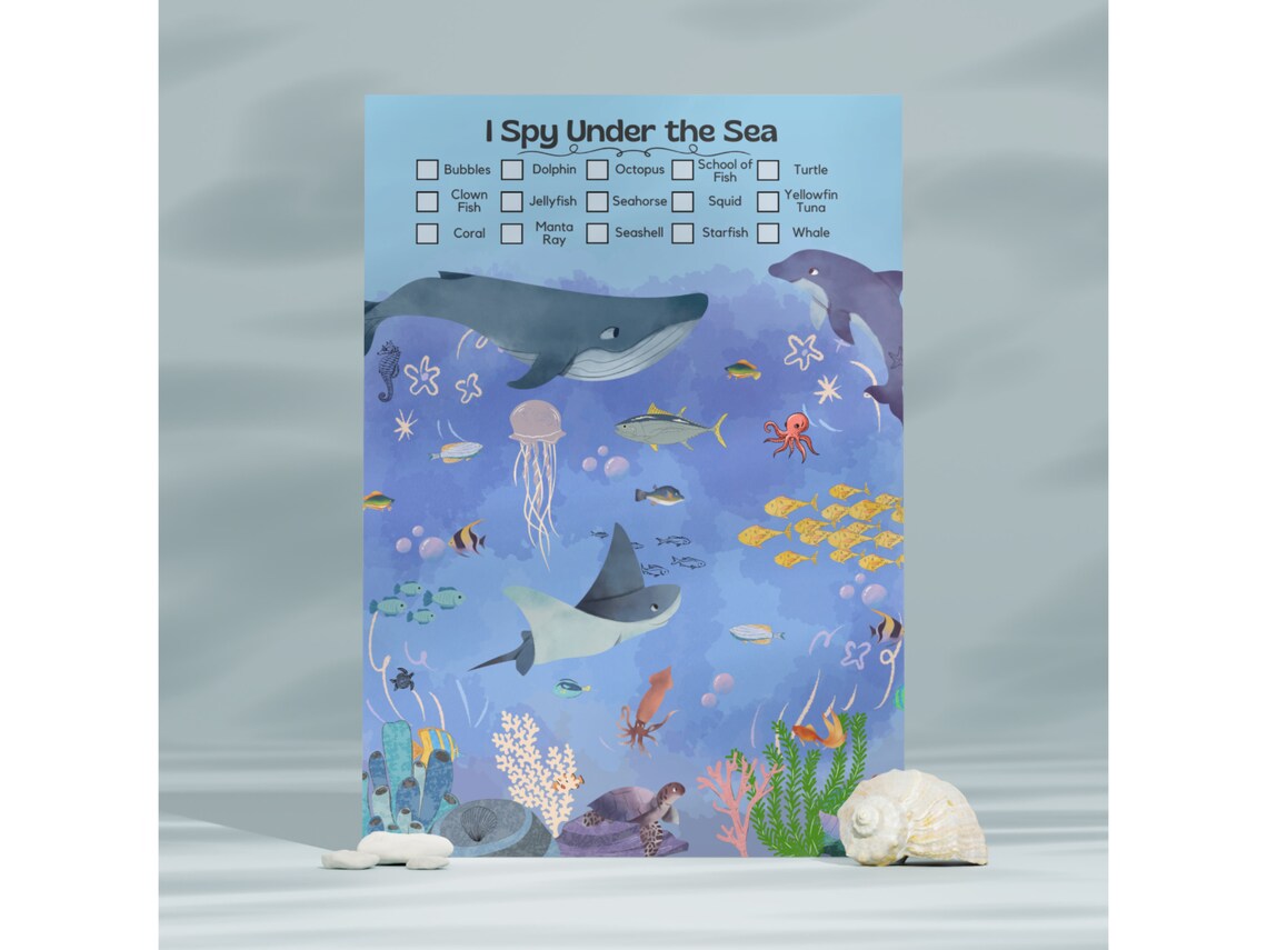 I Spy Search and Find by Word Worksheet, Summer Beach and Ocean Theme ...