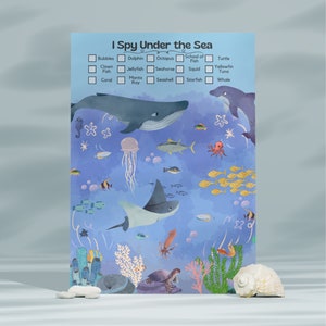 I Spy Search and Find by Word Worksheet, Summer Beach and Ocean Theme ...