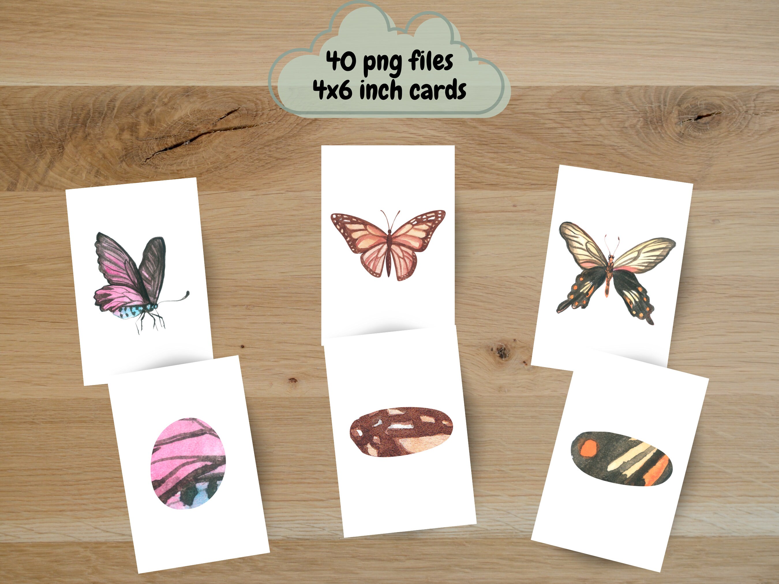 Butterfly Matching Cards, Toddler Pattern Matching, Montessori Learning ...