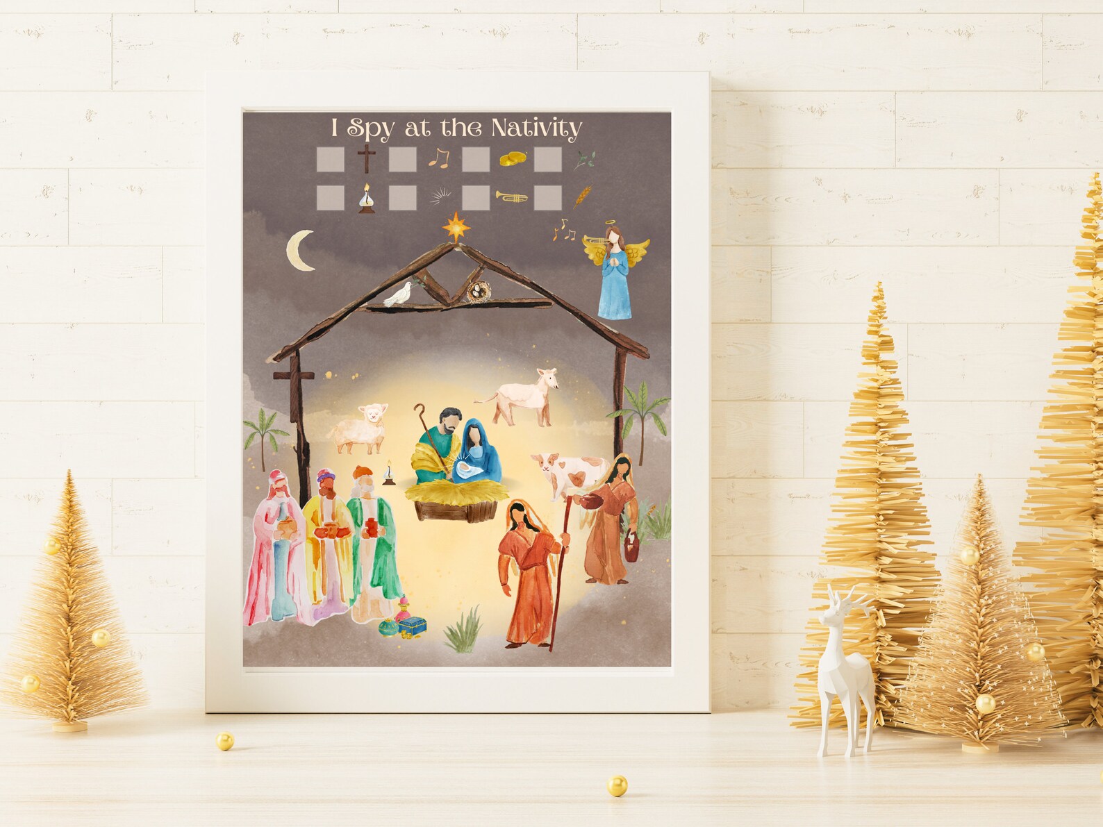 Christmas I Spy Search and Find Activity, Nativity Kids Activity ...