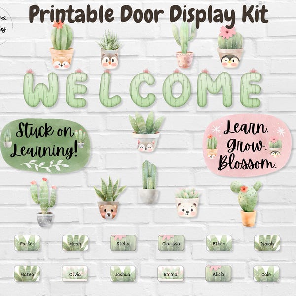 Cactus Classroom Decor - Etsy