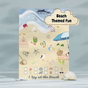 Kids Activities I Spy Search and Find by Picture, Summer Beach and ...