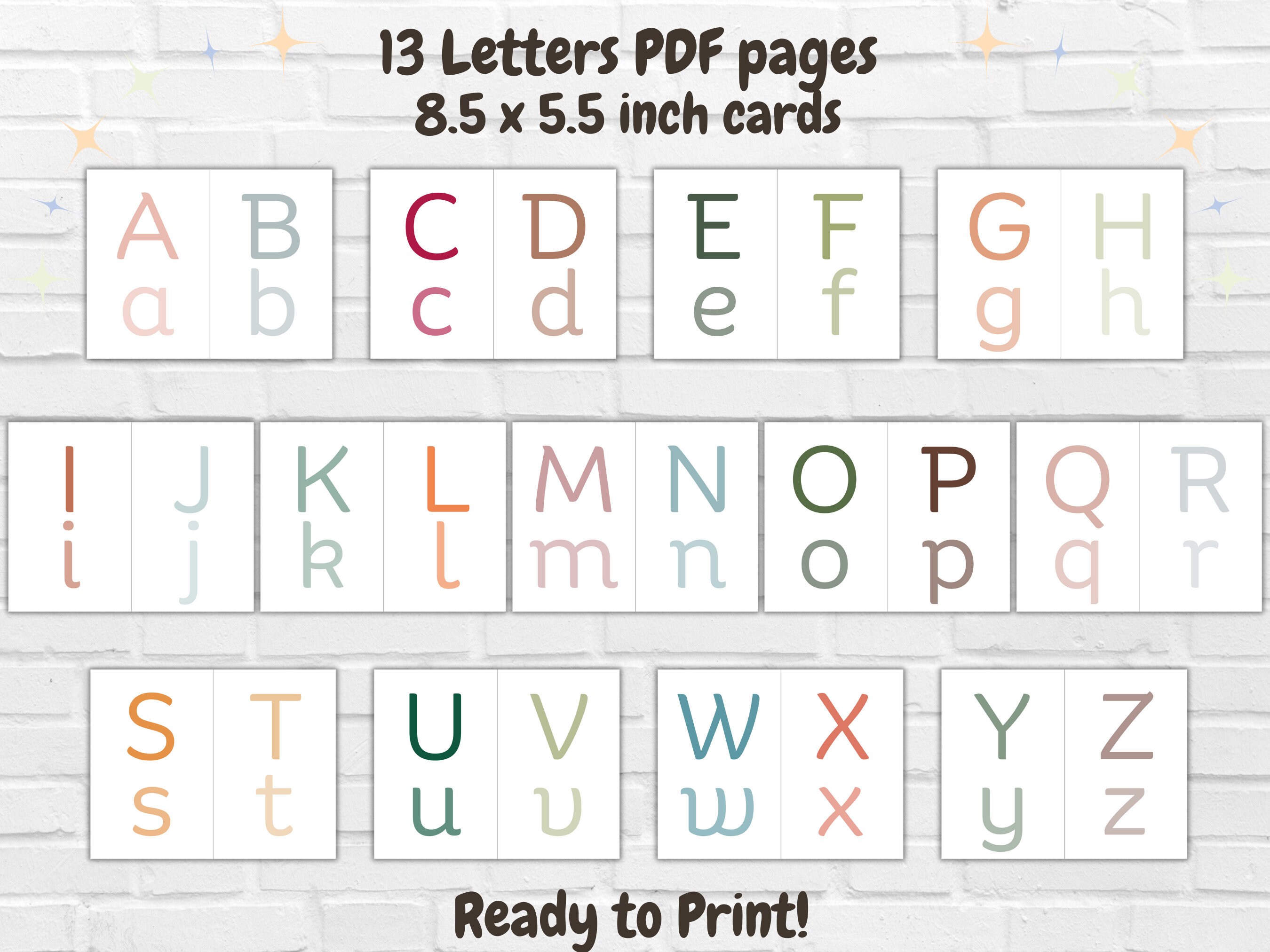 Learning Letters and Numbers, Alphabet Flashcards, ABC 123 Cards ...