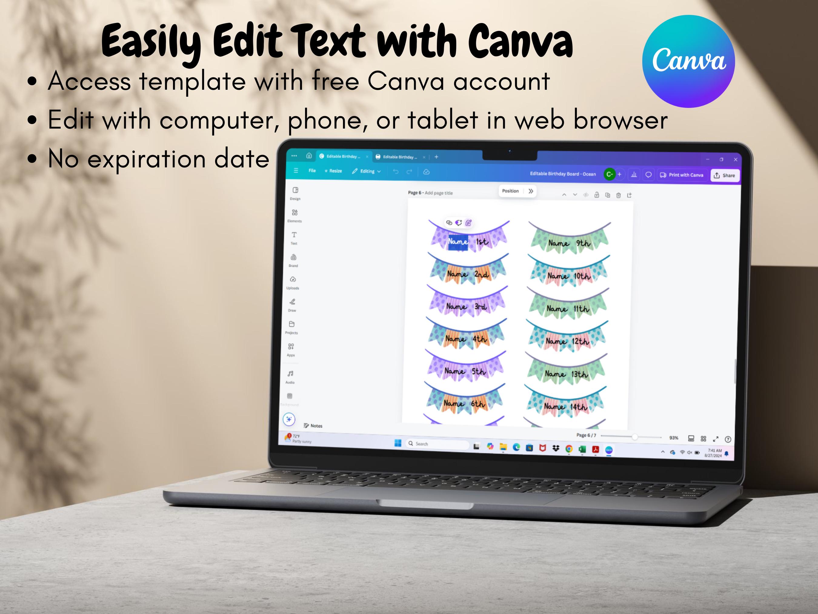 Editable Ocean Classroom Birthday, Birthday Board Display, Kids ...