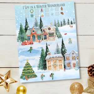 Christmas Winter I Spy Search and Find Activity, Winter Kids Activity ...