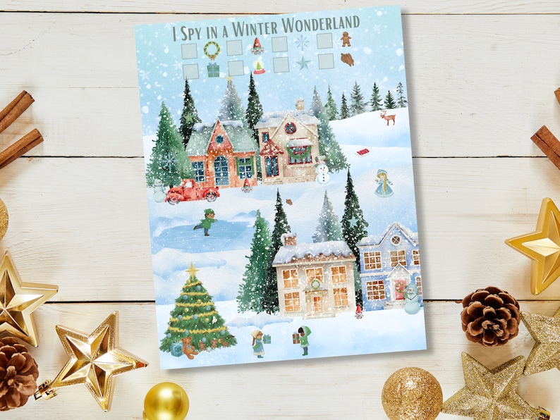 Christmas Winter I Spy Search and Find Activity, Winter Kids Activity ...