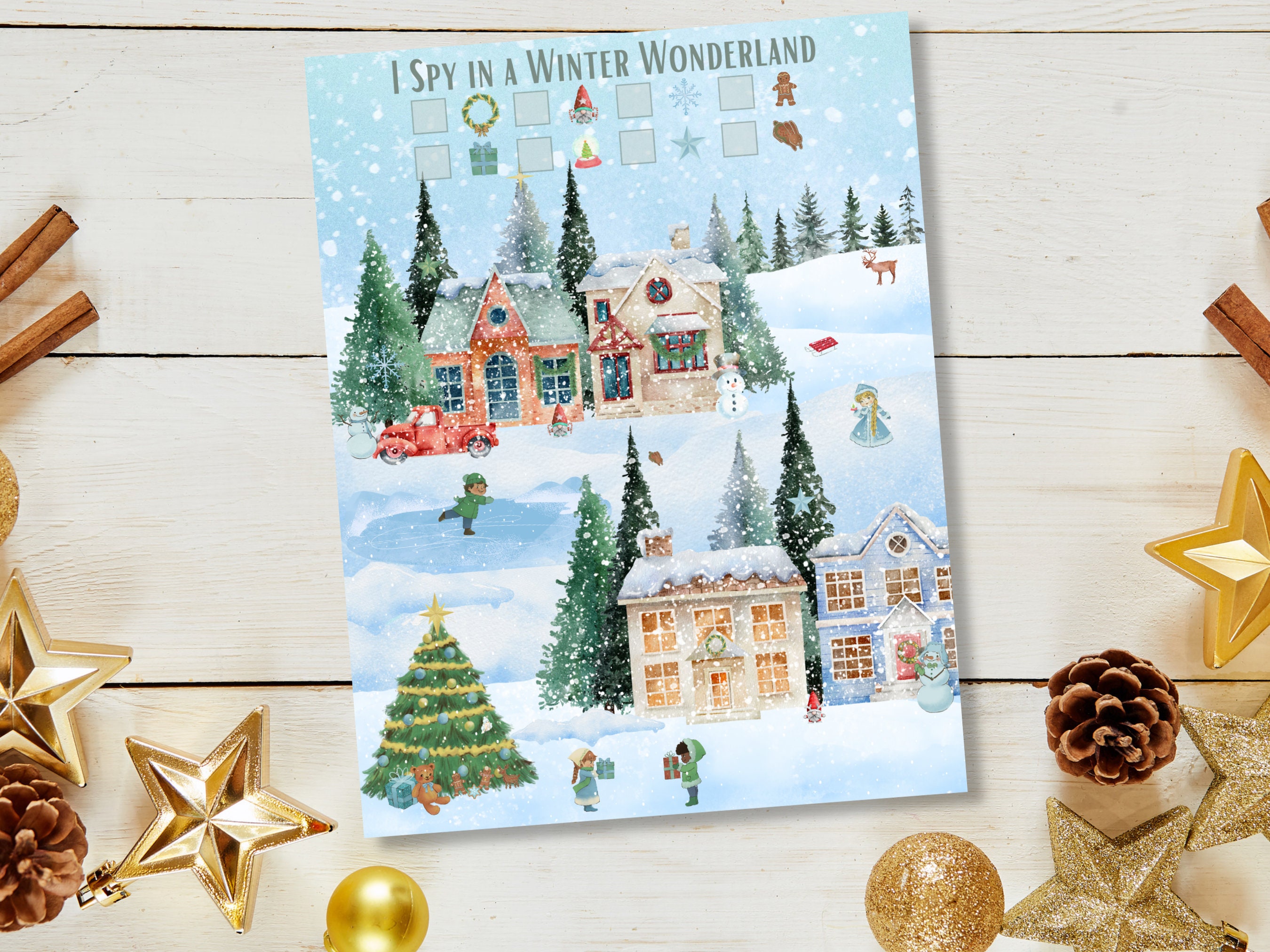 Christmas Winter I Spy Search and Find Activity, Winter Kids Activity ...