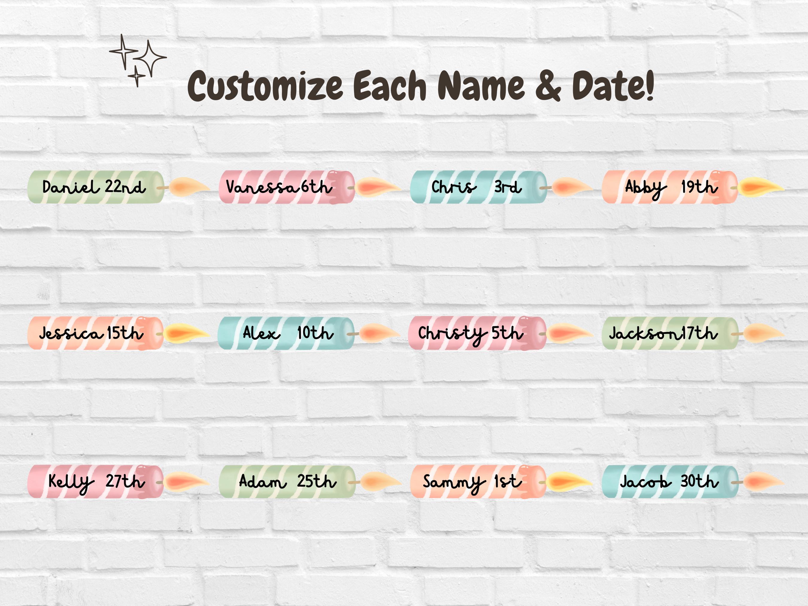 Editable Boho Classroom Birthday Board, Classroom Birthday Display ...