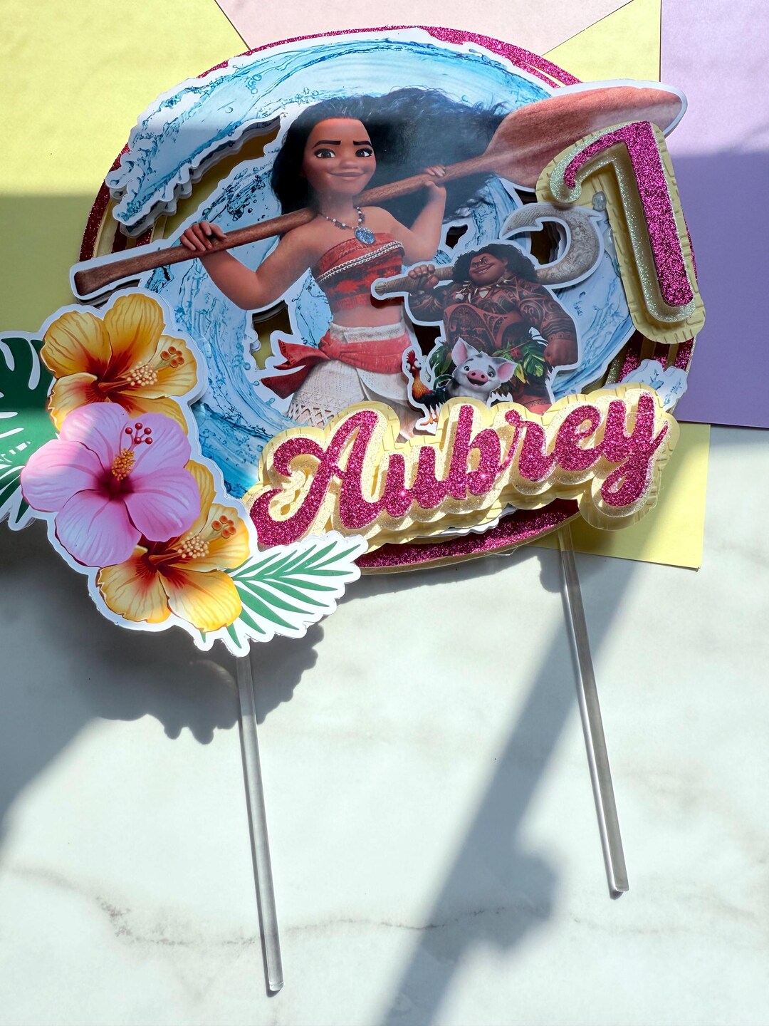 Tropical Island Princess Cake Topper: Luau Birthday Party Decoration - Etsy