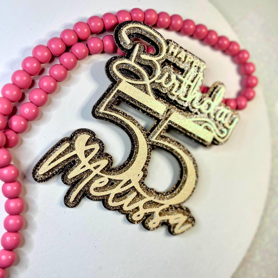 Double Nickel 55th Birthday Cake Topper | Handmade Milestone Party ...