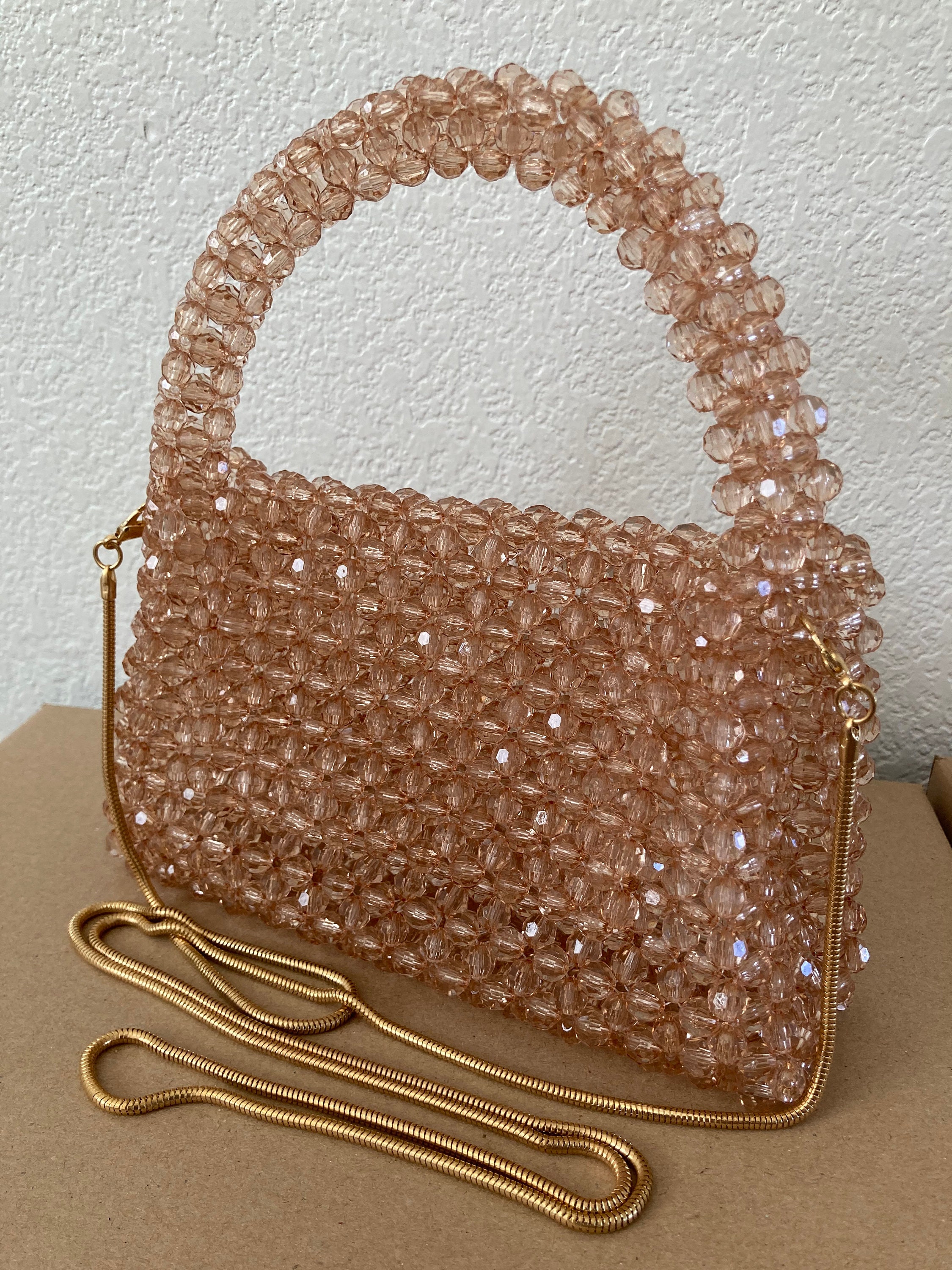 Crystal Pink Handmade Beaded Purse - Etsy
