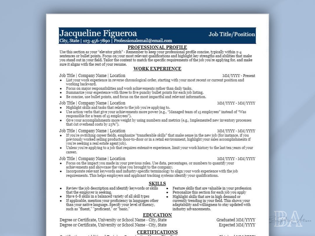Modern Executive Resume, Bold Professional & Simple Resume, Resume ...