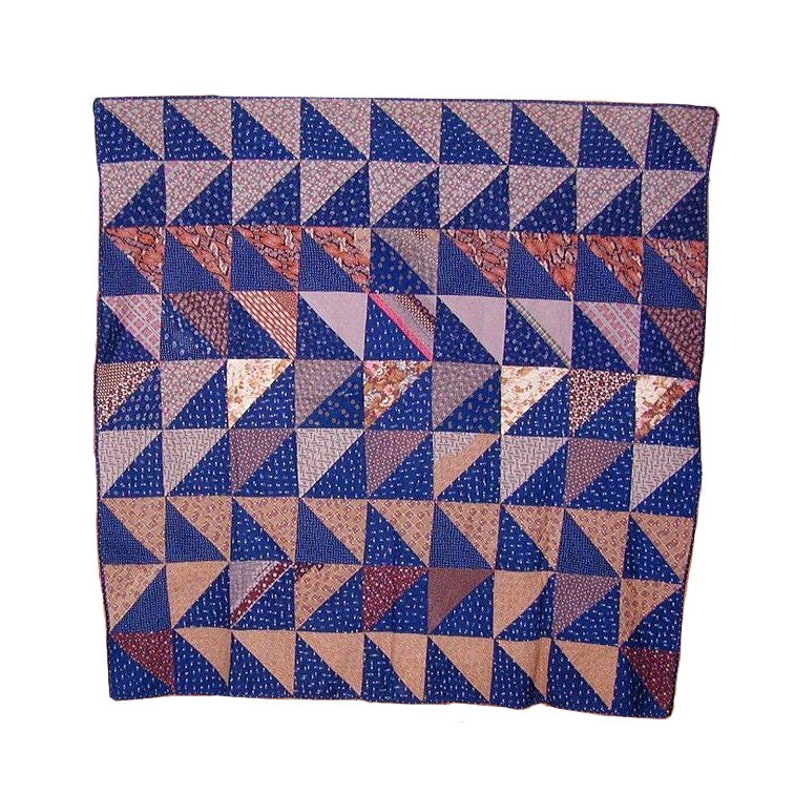Vintage Strip Triangles Quilt - Etsy