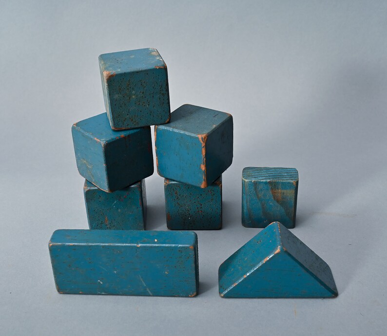 Painted Wood Blocks - Etsy