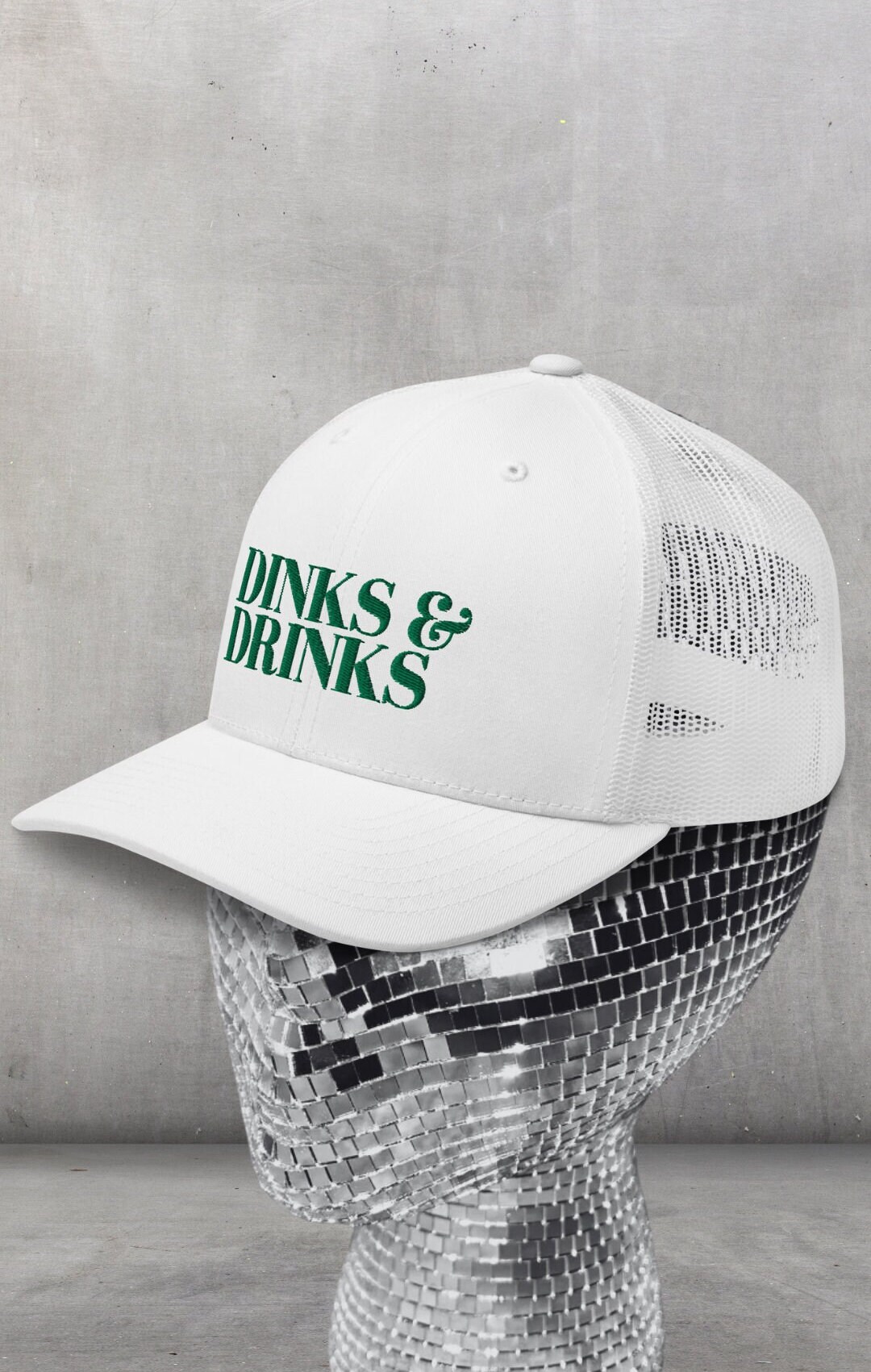 Dinks & Drinks White Trucker Cap, Pickleball Trucker Hat, Pickleball ...