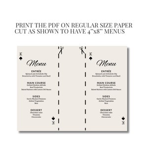 Classy Casino Event Menu, Poker Party Menu, Casino Menu Template ...