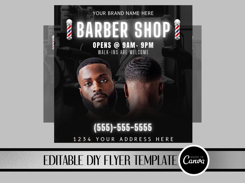 Barber Flyer, Barbershop Flyer, Book Now Flyer, Bookings Open ...