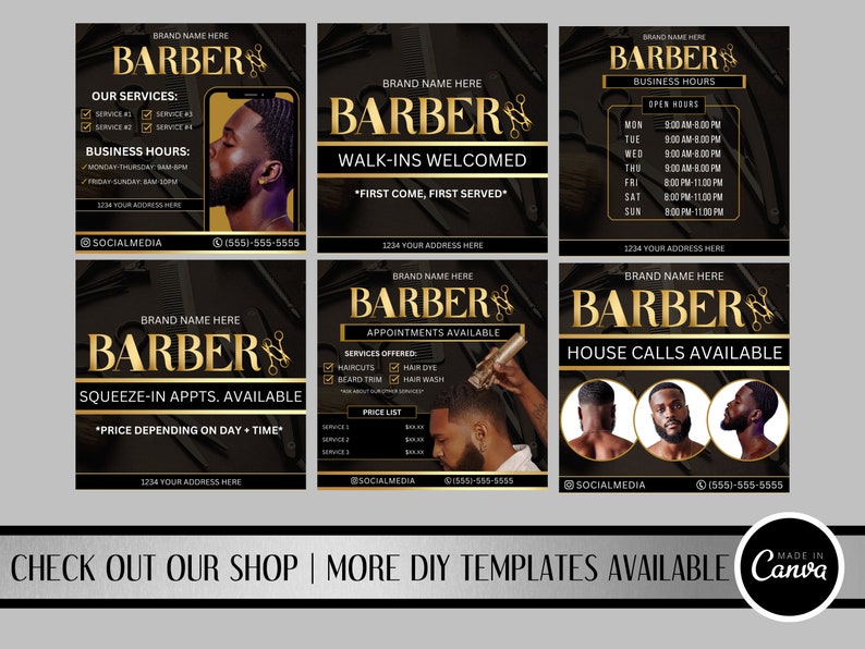 Barber Flyer, Barbershop Flyer, Book Now Flyer, Bookings Open ...