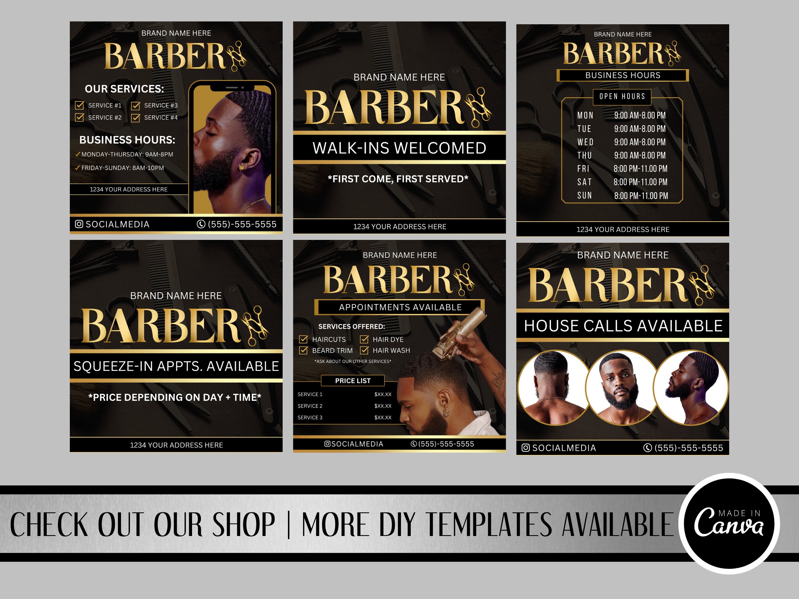Barber Flyer, Barbershop Flyer, Book Now Flyer, Bookings Open ...