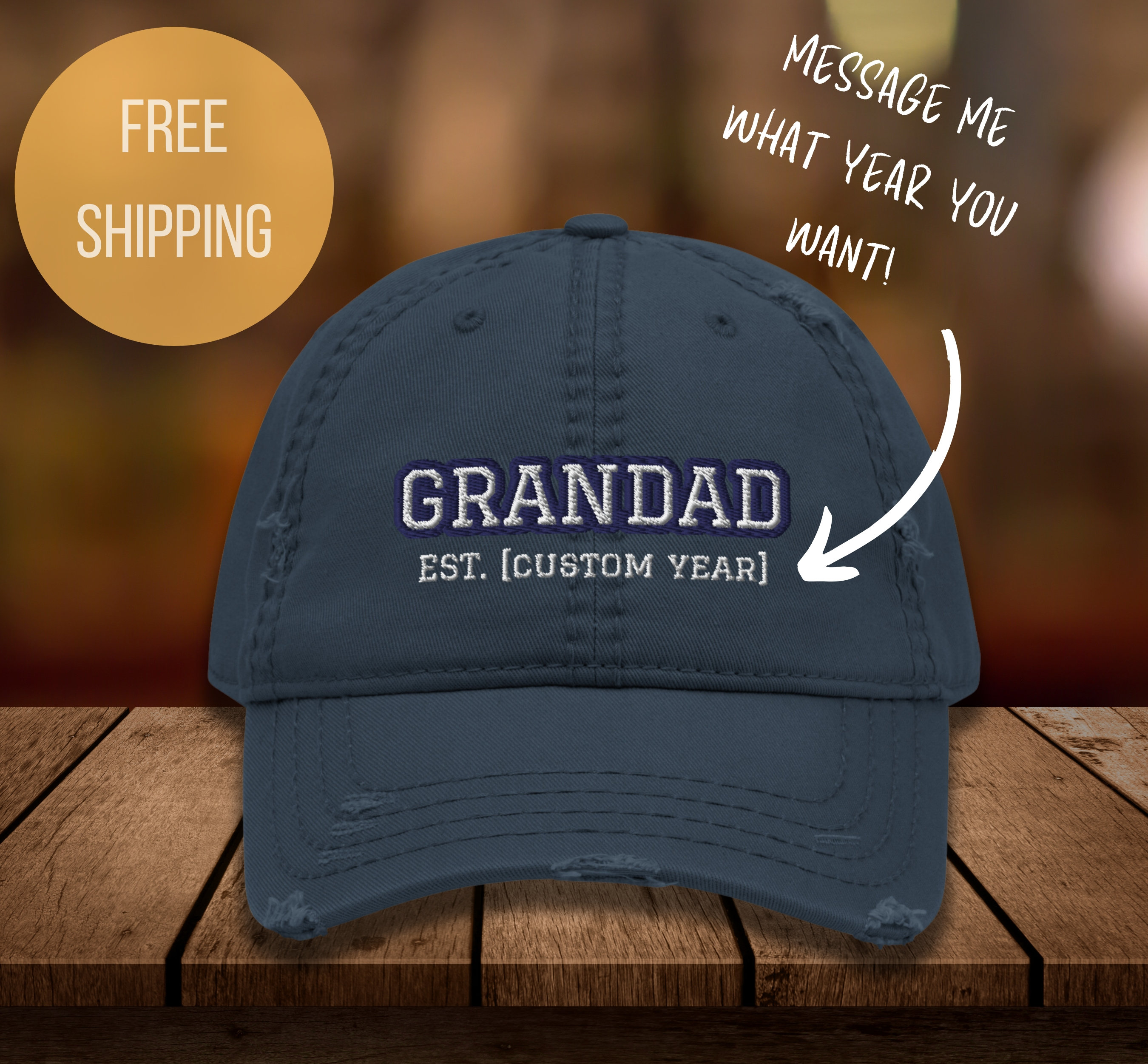 Custom Embroidered Grandad Hat for Grandparent, New Grandpa Gift ...