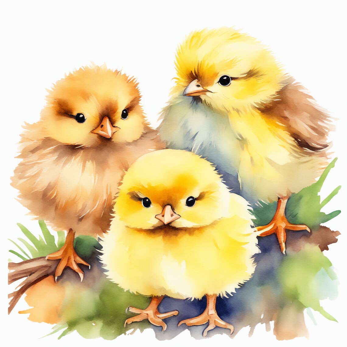 Watercolor Chicken Clipart - Etsy