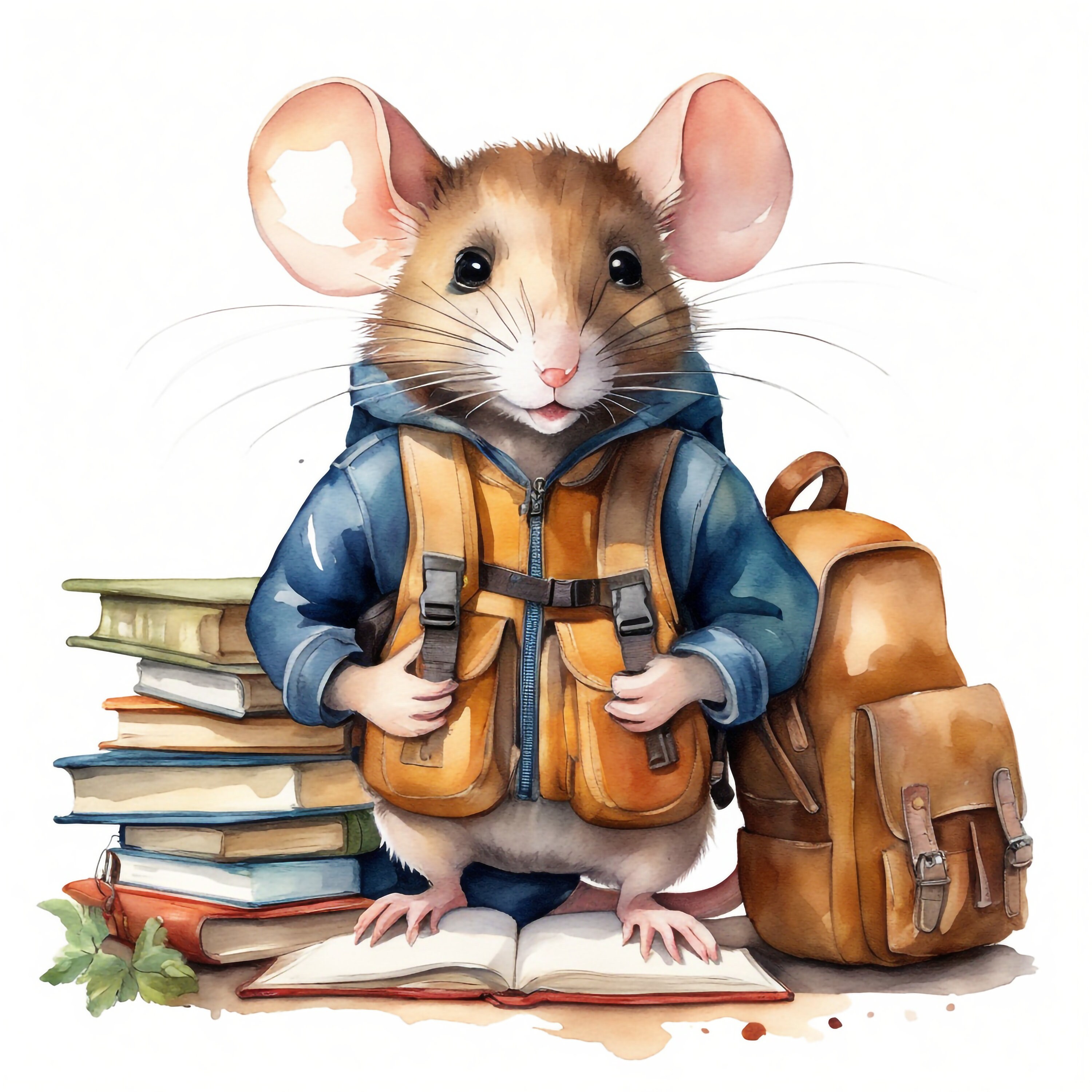 Digital Cute Watercolor Mouse - Etsy