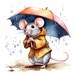 Digital Cute Watercolor Mouse - Etsy