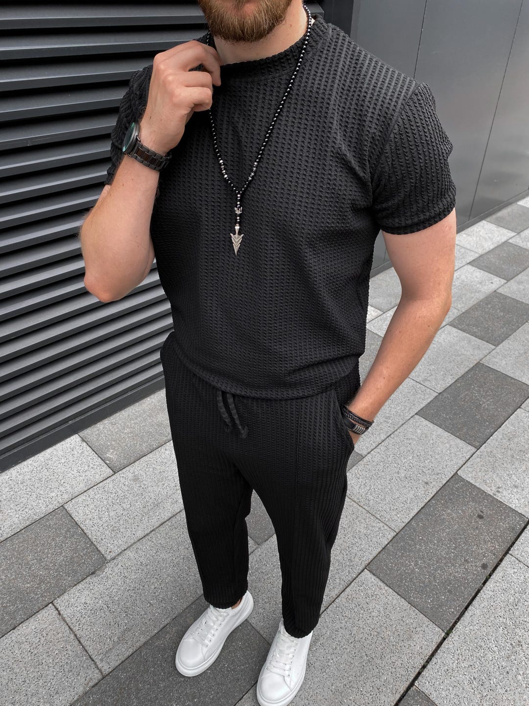 Men's Suits Sets Black + Baseball Cap Free - Etsy