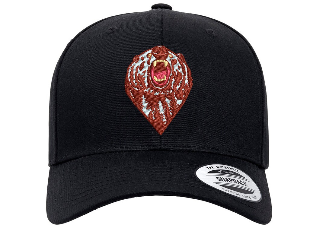 Black Hat Wild Bear Trucker Hats for Men Adjustable - Etsy