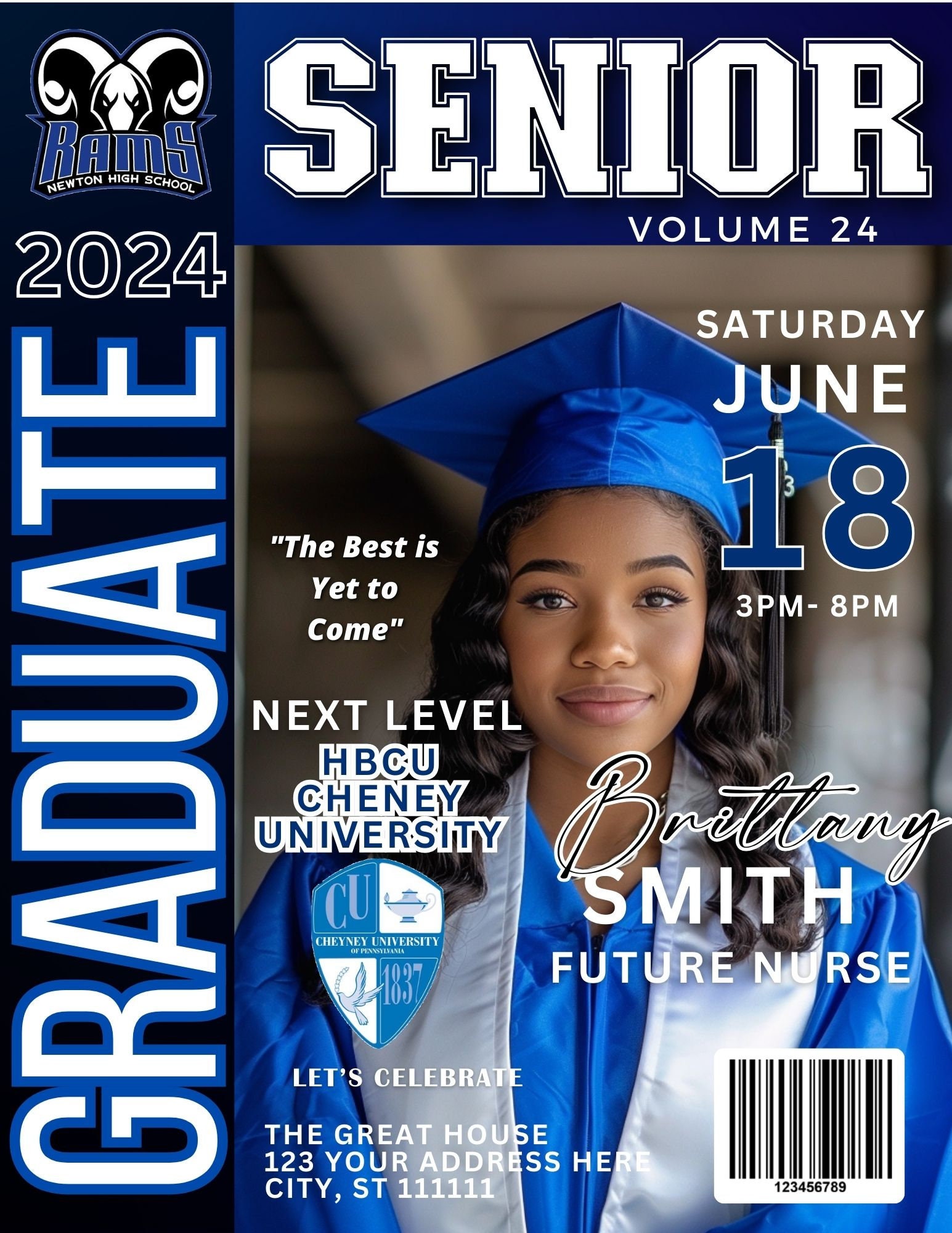 Graduation Magazine Cover 8.5x11, Grad Cover - Etsy