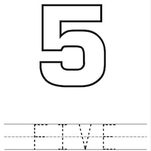 Number Recognition and Tracing Worksheet Bundle - Plain - Etsy