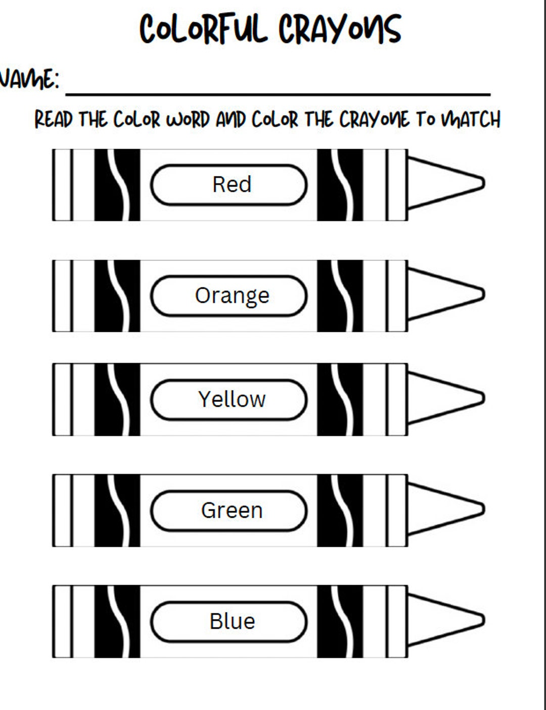 Color Identification and Spelling - Etsy