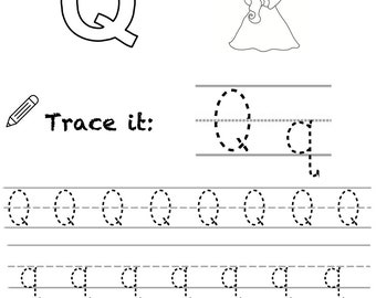 Alphabet Tracing Rainbow Letter Practice Instant Download - Etsy