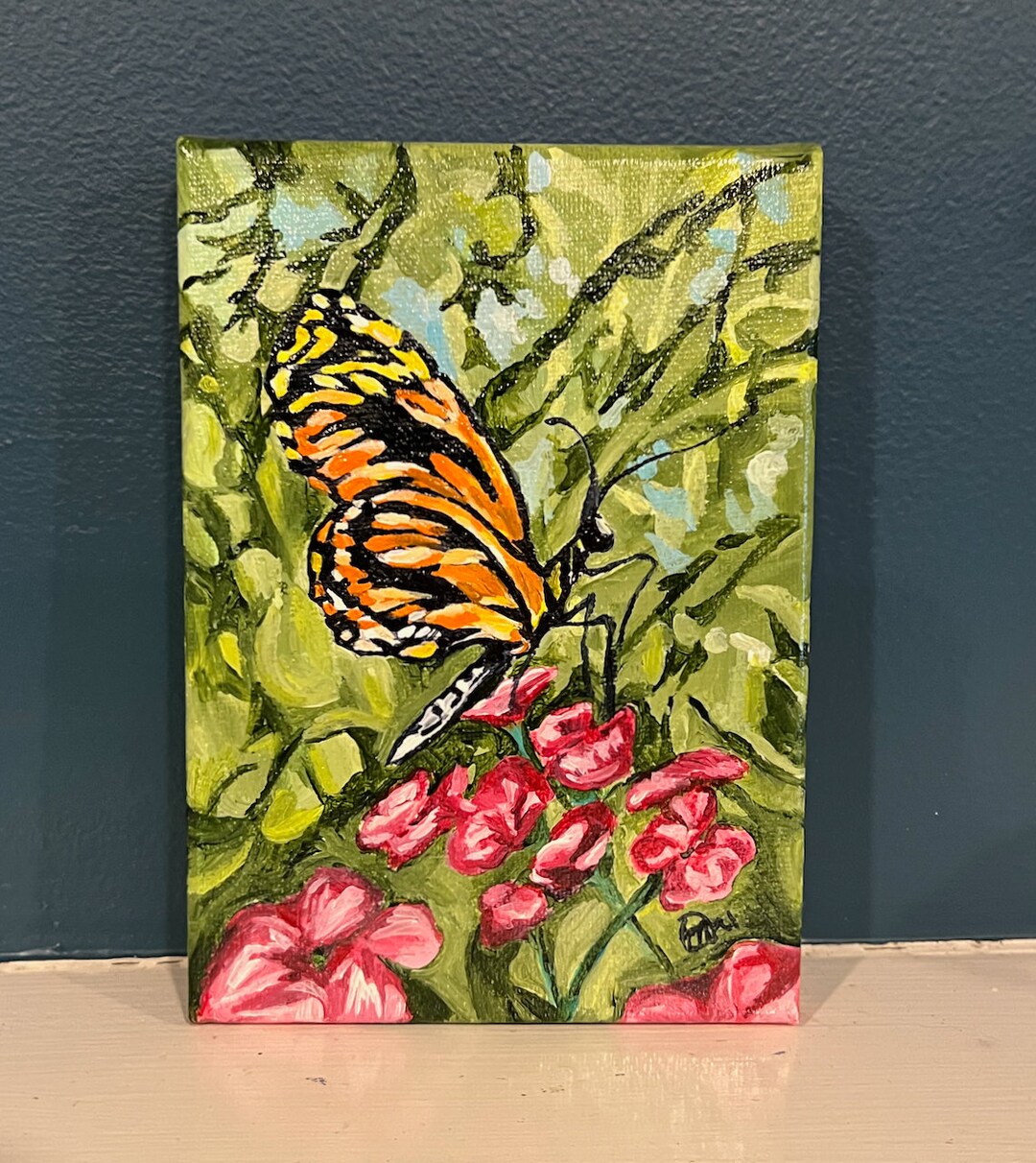 Monarch Butterfly Painting | Original Small Acrylic Painting | Ready to ...