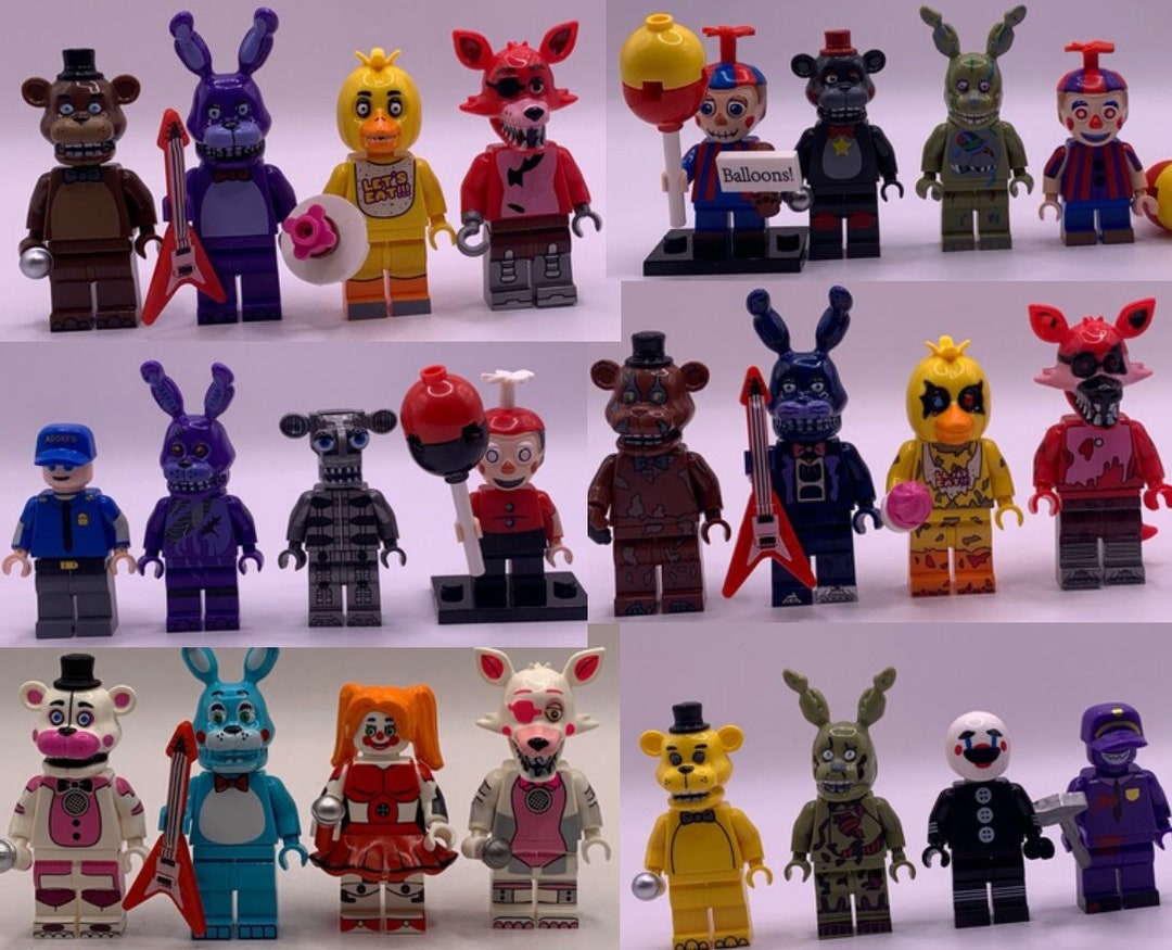 Fnaf Lot of 36 Custom Minifigures Five Nights at Freddys Brick ...