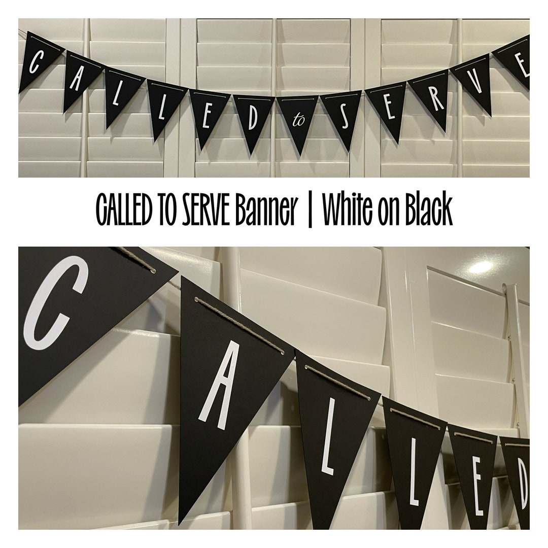 Called to Serve Missionary Black Flags Bunting Banner - Etsy