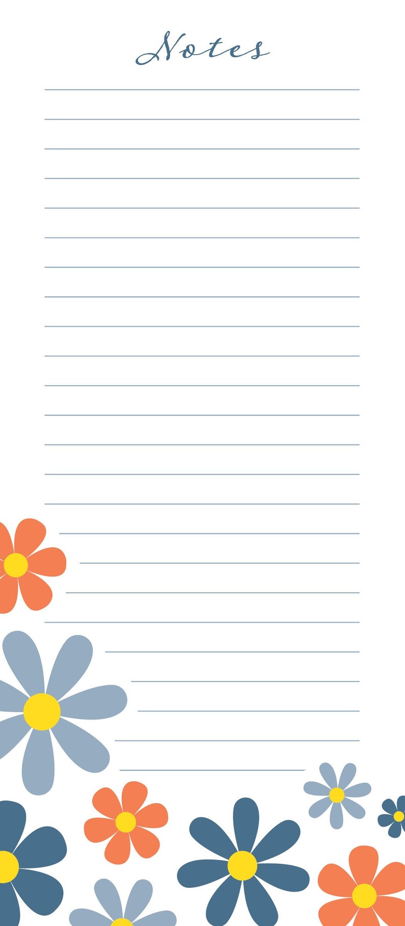 Printable to Do List Colorful Flowers - Etsy