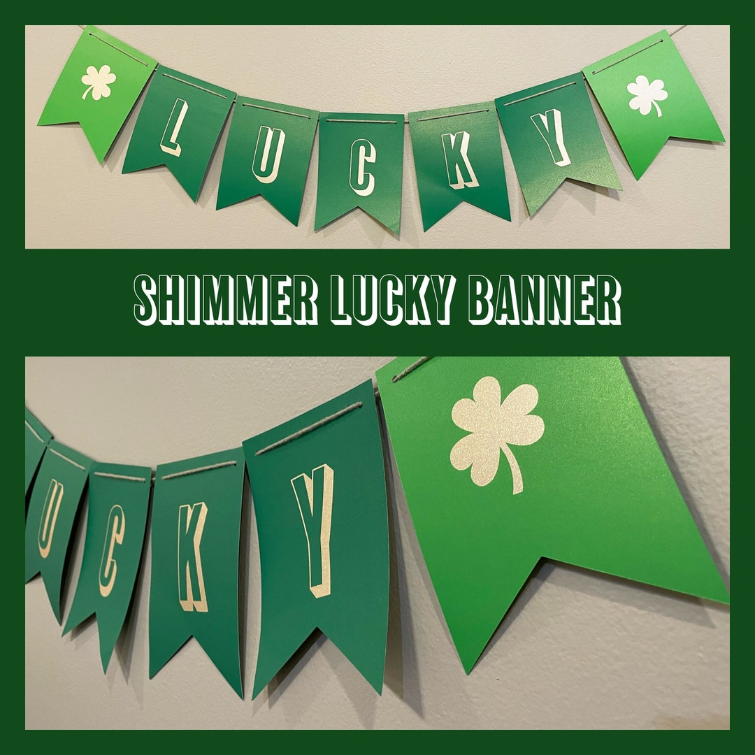 Shimmer Lucky St. Patrick's Day Bunting Banner Kit Decoration - Etsy