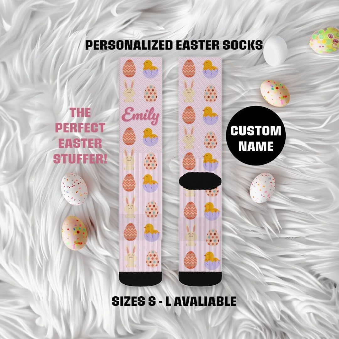 Easter Socks, Personalized Easter Socks, Easter Stuffers, Easter ...