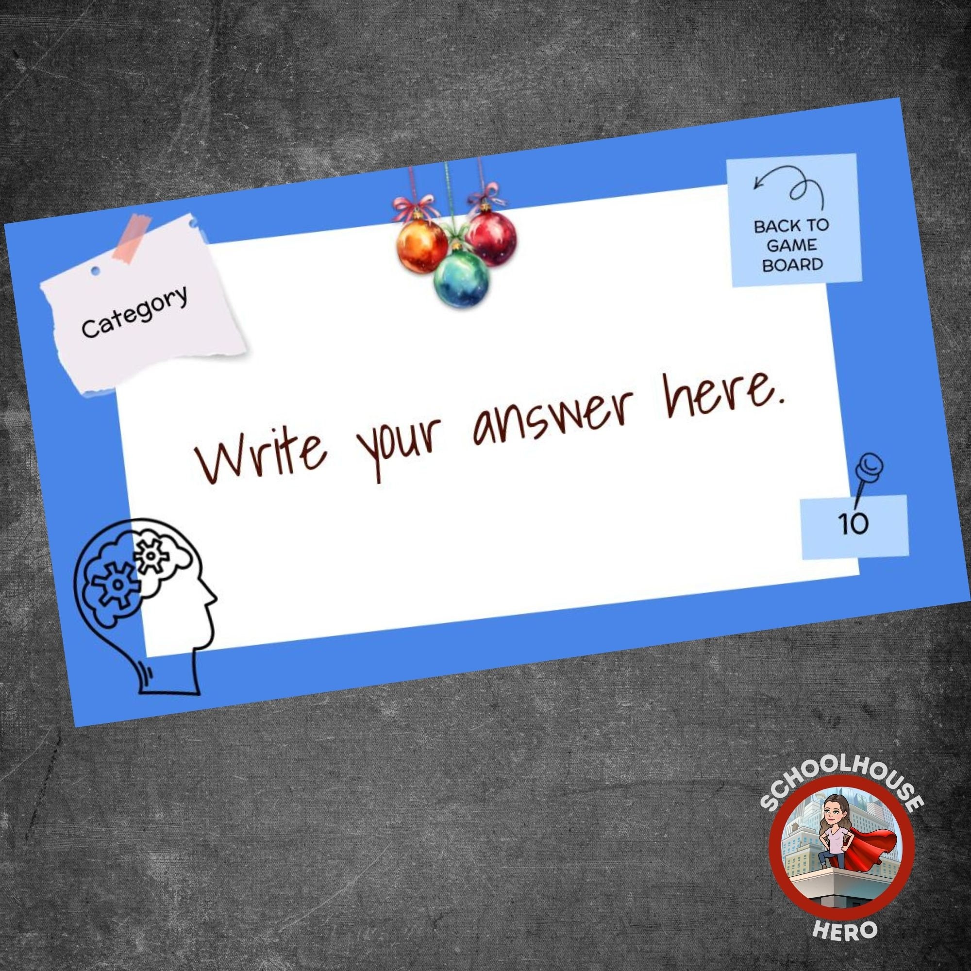 Editable Jeopardy Style Template Holiday Theme Google Slides Classroom ...