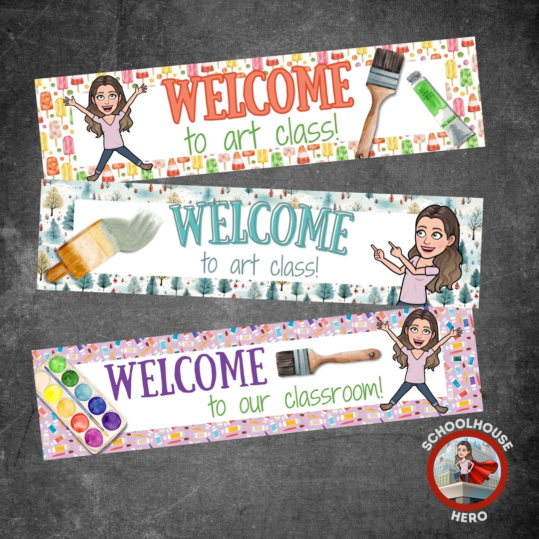 Art Class Theme Personalized Google Classroom Banners - Etsy