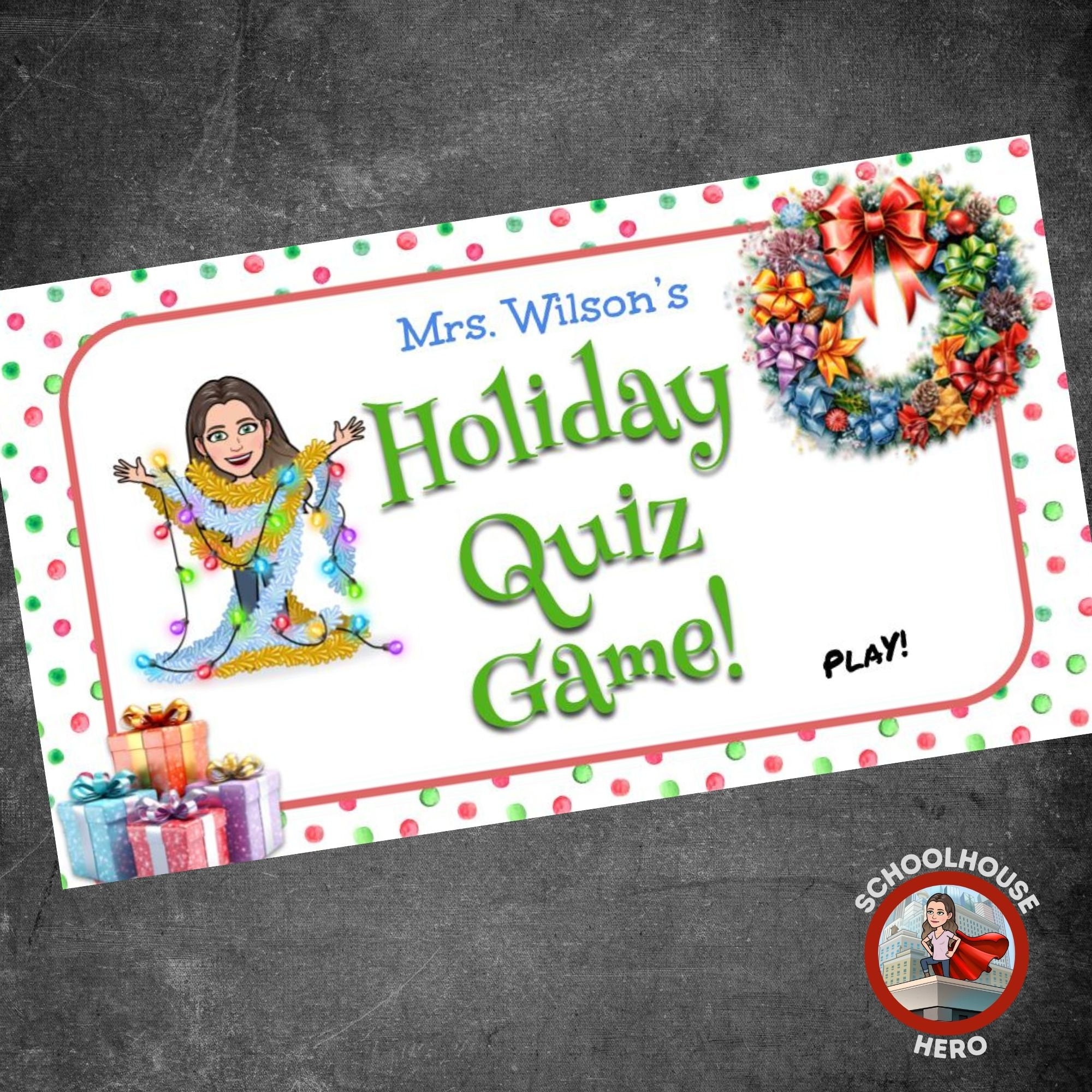 Editable Jeopardy Style Template Holiday Theme Google Slides Classroom ...