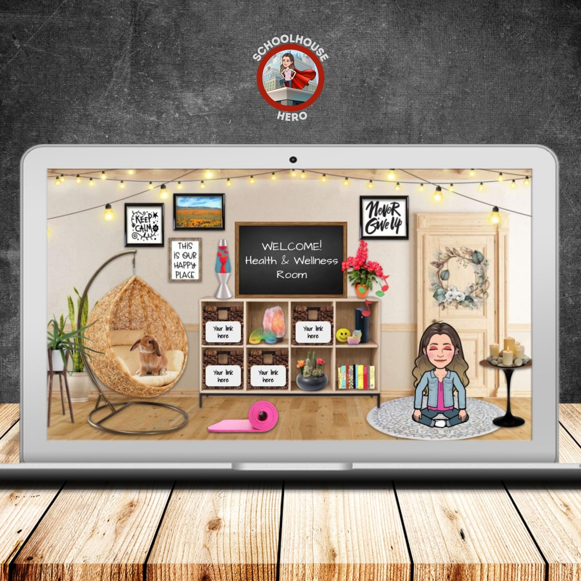 Bitmoji Calm Classroom: Editable Wellness Google Slides Template - Etsy