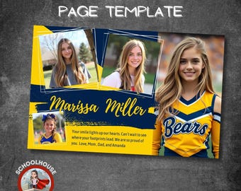 Senior Yearbook Ad Template, Editable Canva Template for Student ...