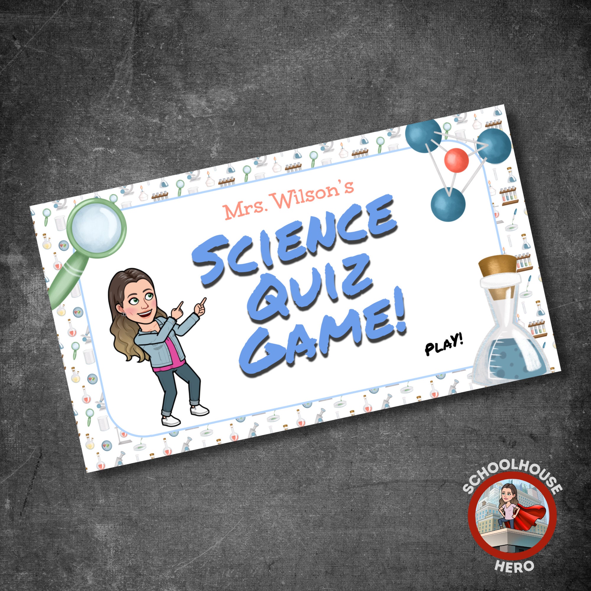 Editable Quiz Game Jeopardy Style Template, Science Theme Google Slides ...