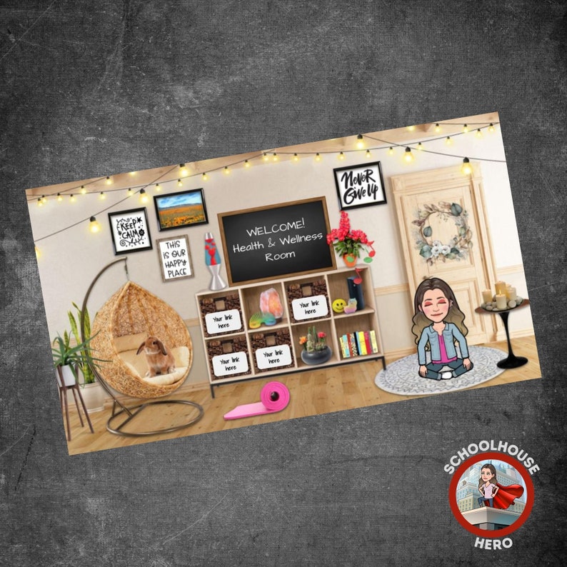 Bitmoji Calm Classroom: Editable Wellness Google Slides Template - Etsy