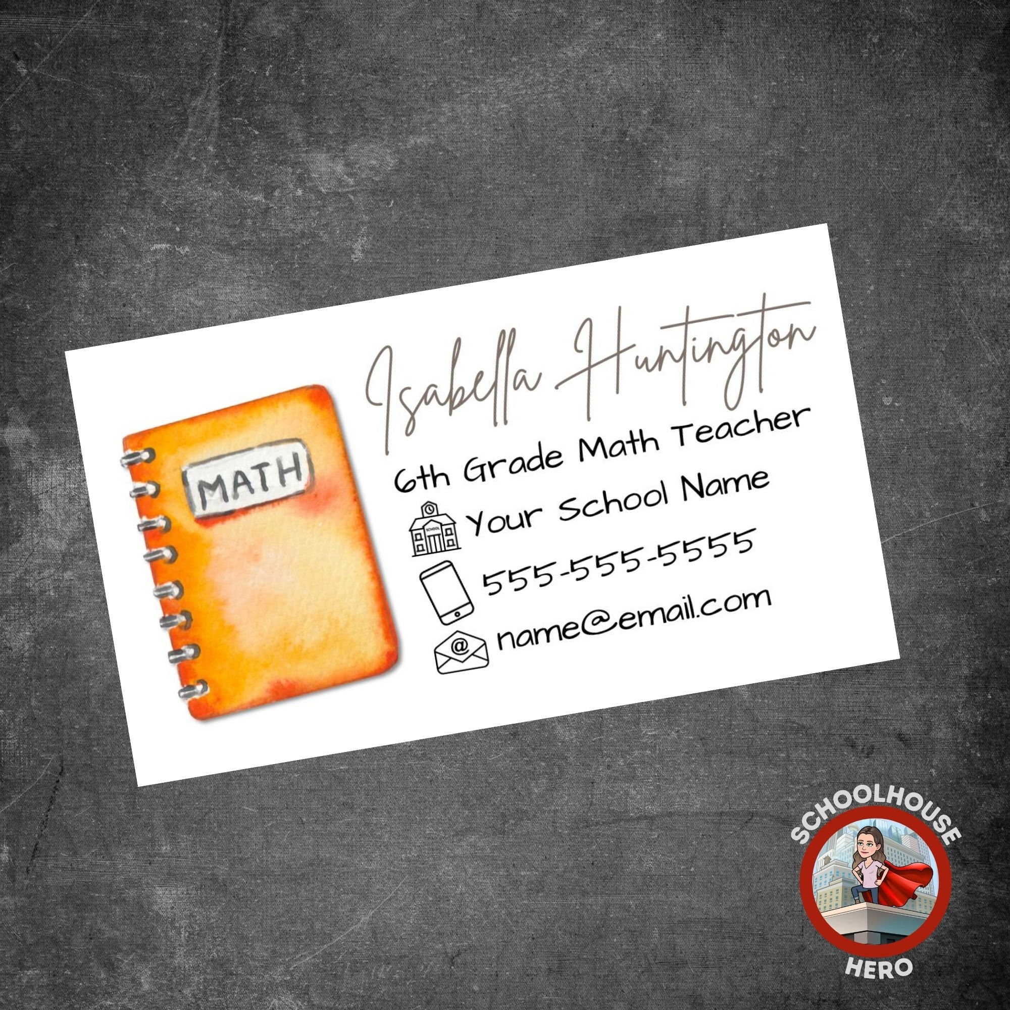 Editable Math Theme Email Signatures Templates for Math Teacher, Custom ...